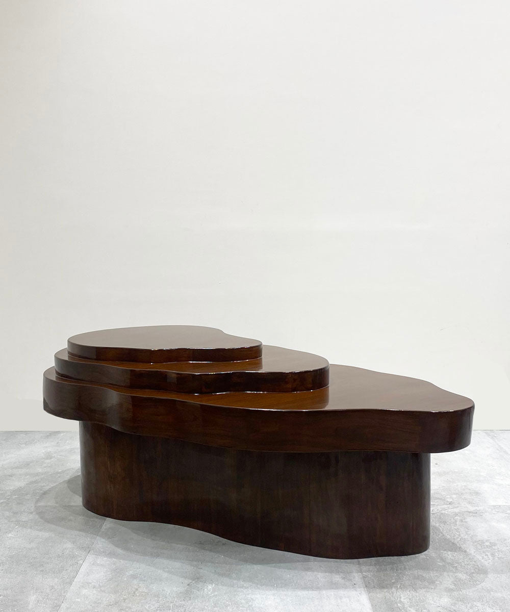 Teak Wave Three Tier Coffee Table | Zufolo Designs