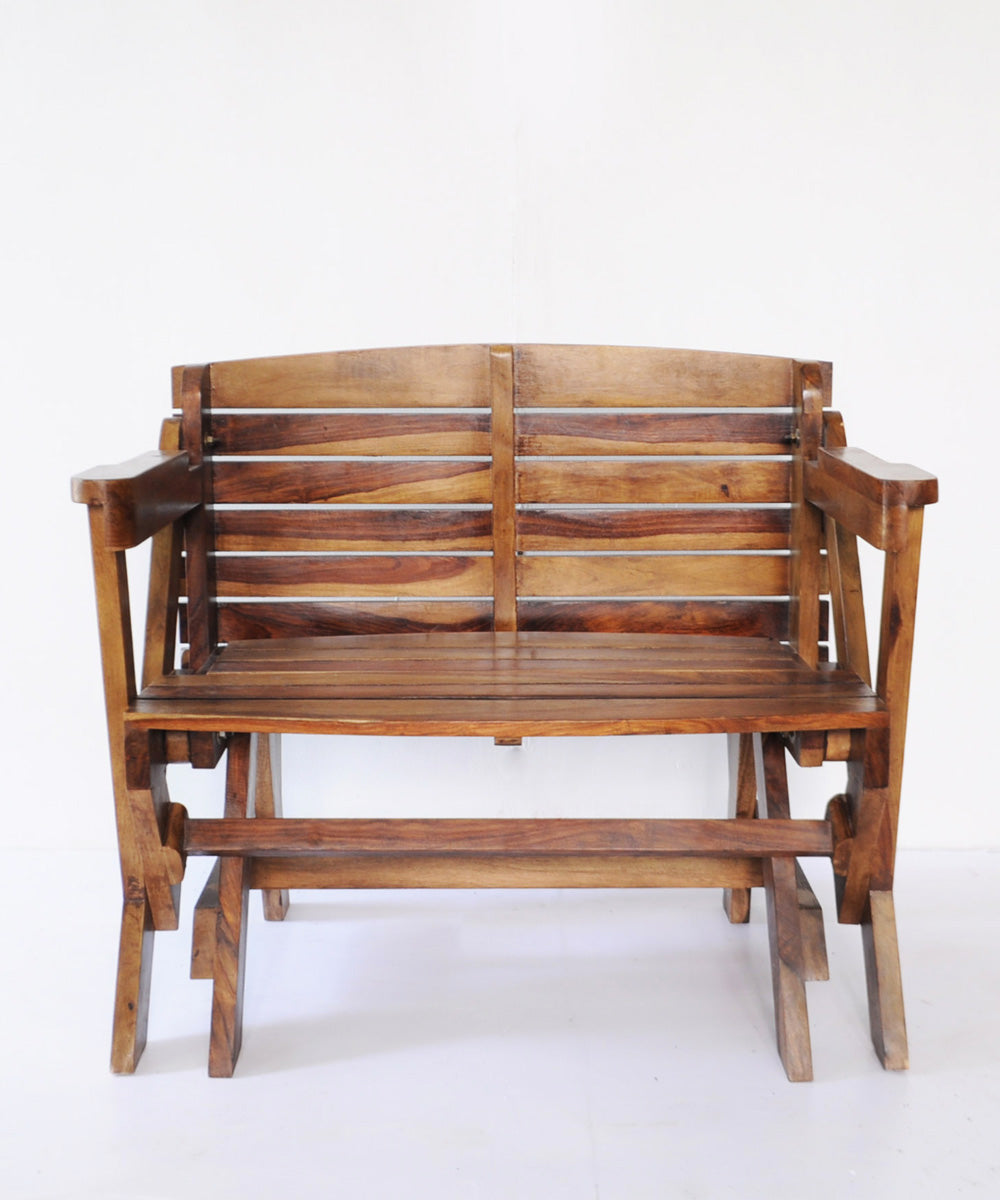 Two Seater Convertible Bench Turns Into Dining Table | Zufolo Designs