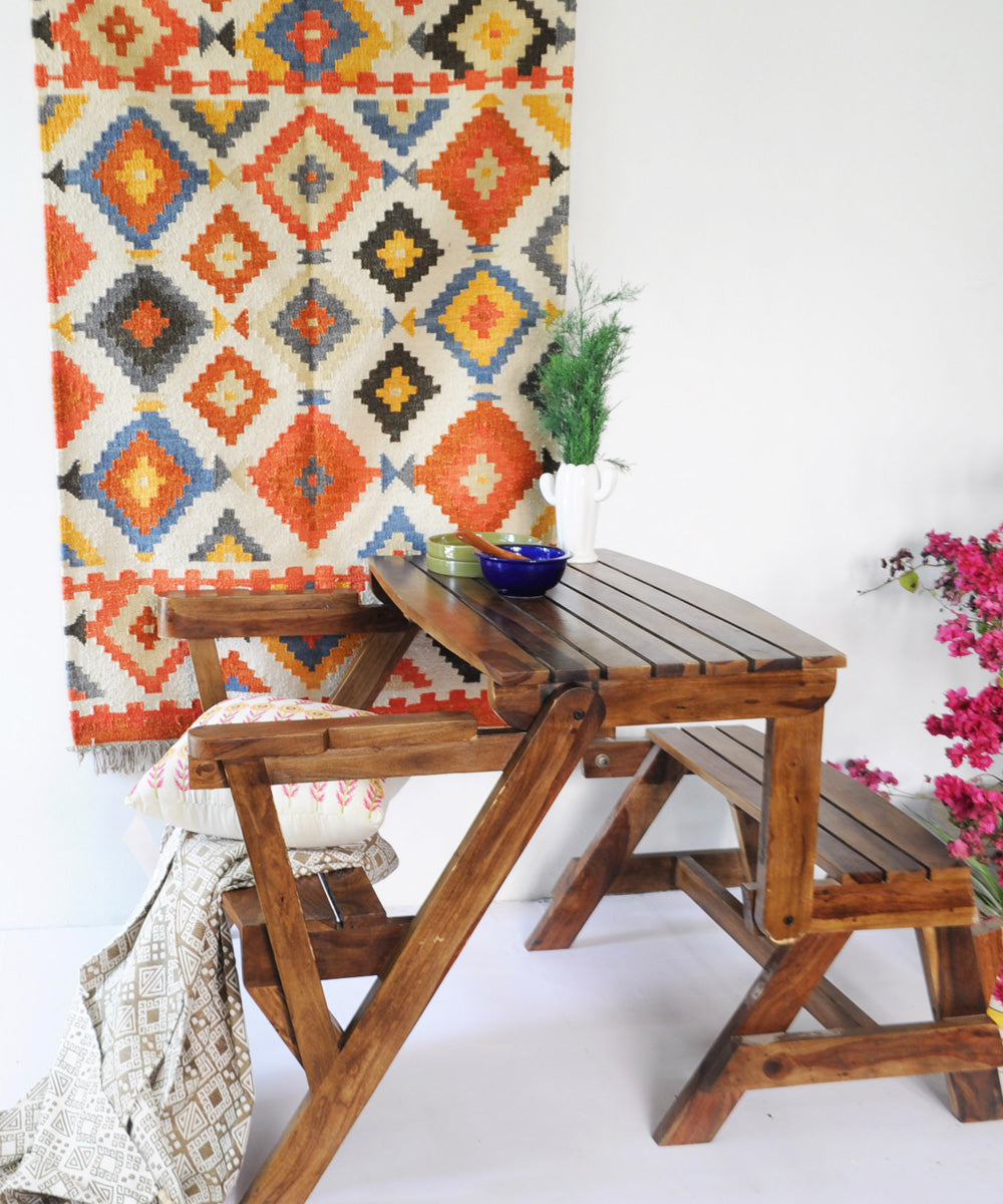 Two Seater Convertible Bench Turns Into Dining Table | Zufolo Designs