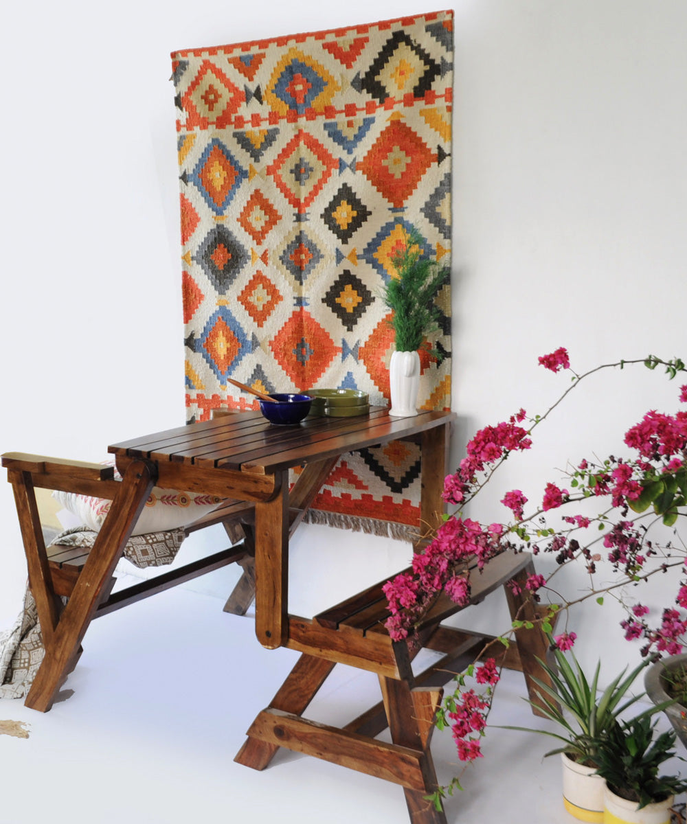 Two Seater Convertible Bench Turns Into Dining Table | Zufolo Designs